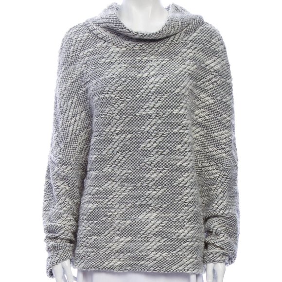 Alexis | Sweaters | Sz Medium Alexis Grey Chunky Cowl Neck Oversized ...